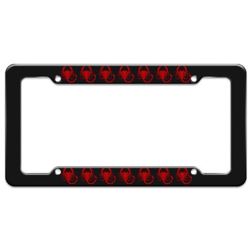 Red Tribal Scorpion License Plate Tag Frame | eBay