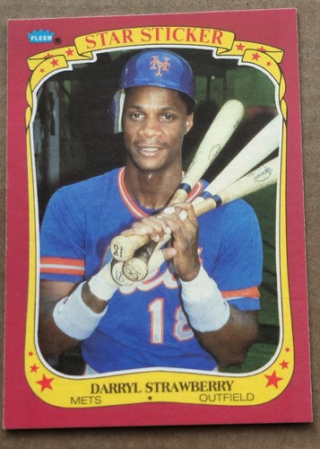 1986 Fleer Star Stickers #116 Darryl Strawberry New York Mets | eBay UK