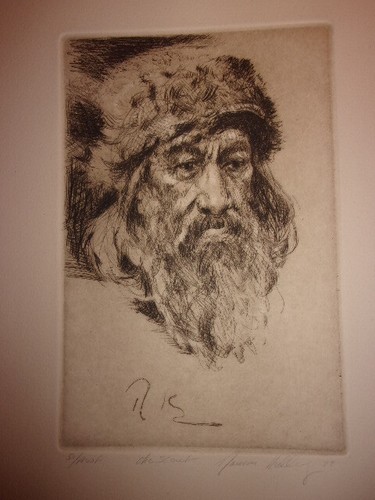 Dry point Etching of Mountain Man by Ramon Kelley | eBay