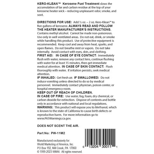 Kero-Klean Kerosene Fuel Additive 8 fl oz – Absorbs Moisture & Reduces ...