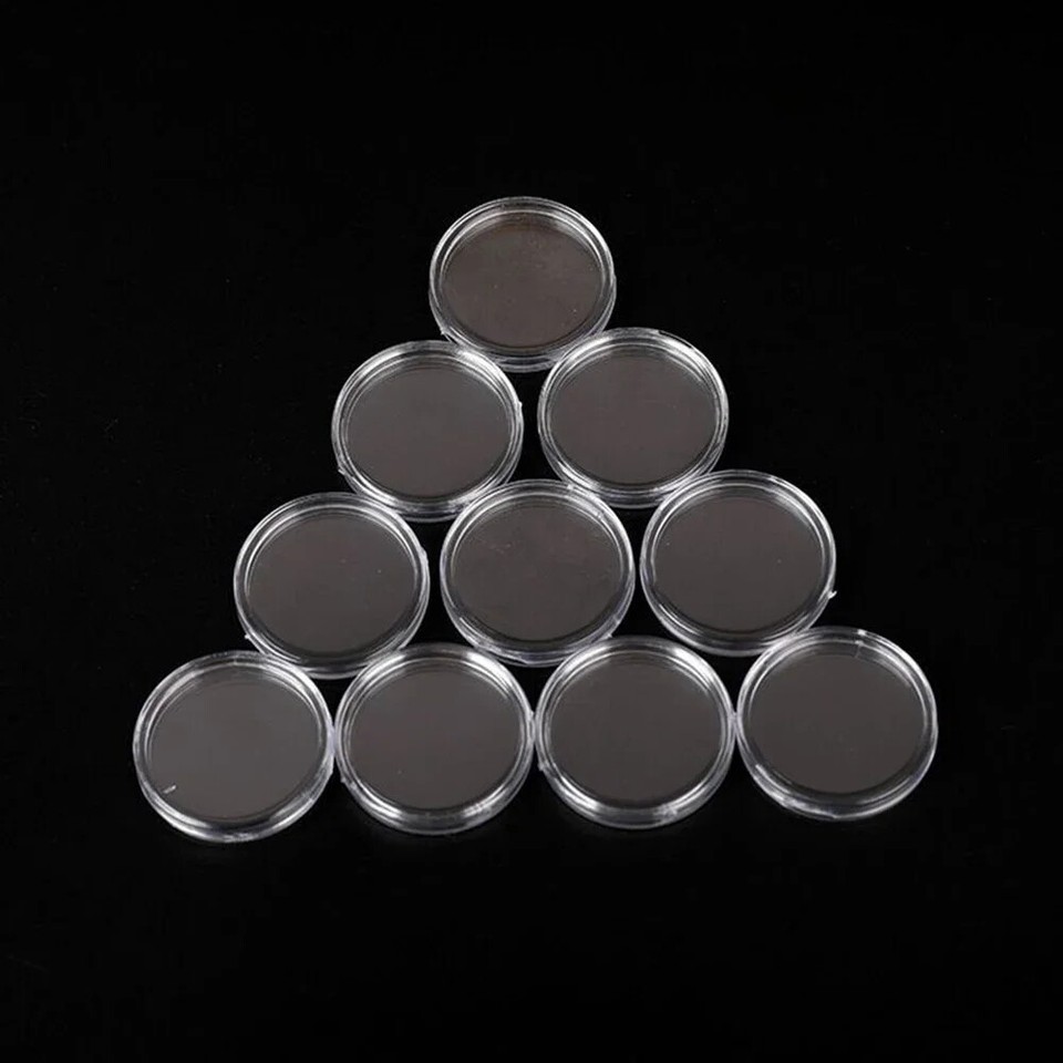 100X 19mm Coin Holders Capsules Clear Round Storage Direct for US Penny ...