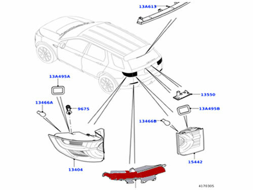 LAND ROVER REAR FOG LAMP DISCOVERY SPORT LH LR102042 NEW | eBay