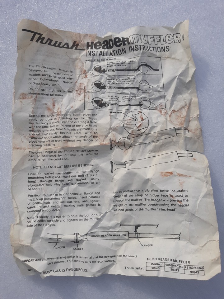 THRUSH Header Muffler NOS | Round Straight | 4 in | Steel | Aftermarket ...