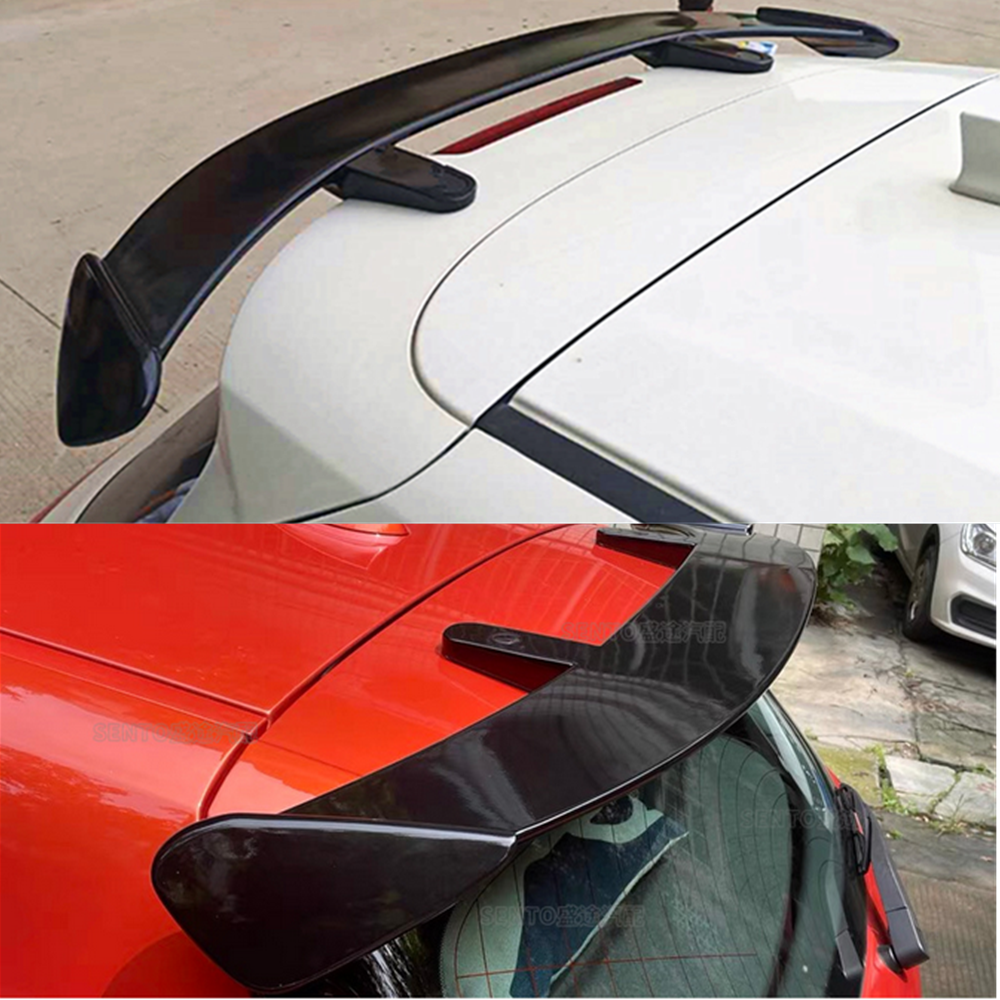 Universal ABS Gloss Black Rear Roof Spoiler Wing Fit For KIA Rio ...
