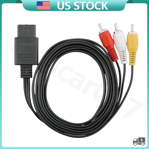AV TV Audio Video Stereo Cable Cord For Nintendo 64 N64 SNES Gamecube ...