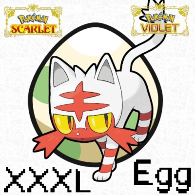 Litten XXXL Shiny Egg Lv. 1 6IV Jumbo Mark Incineroar Pokemon Scarlet ...