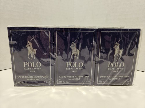 12 PACK: RALPH LAUREN POLO BLUE EDT 1.5ml .05fl oz COLOGNE SPRAY SAMPLE ...