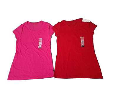 NoBo Lot of 2 JR's SZ M 7-8 Short Sleeve T Shirts 1 Red 1Pink New | eBay