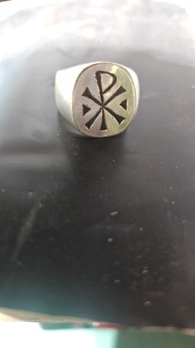 James Avery RARE Retired Size 9.5 Christian Christogram Ring Chi Ro 18. ...