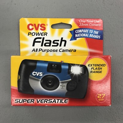 CVS POWER FLASH ONE TIME USE DISPOSAL CAMERA 27 EXPOSURE 2006 AAF56 | eBay