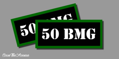 50 BMG Ammo Can Labels for Ammunition Case 3.5" x1.50" stickers decals ...