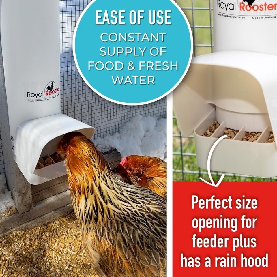 ROYAL ROOSTER Chicken / Poultry Coop - Single Feeder | eBay