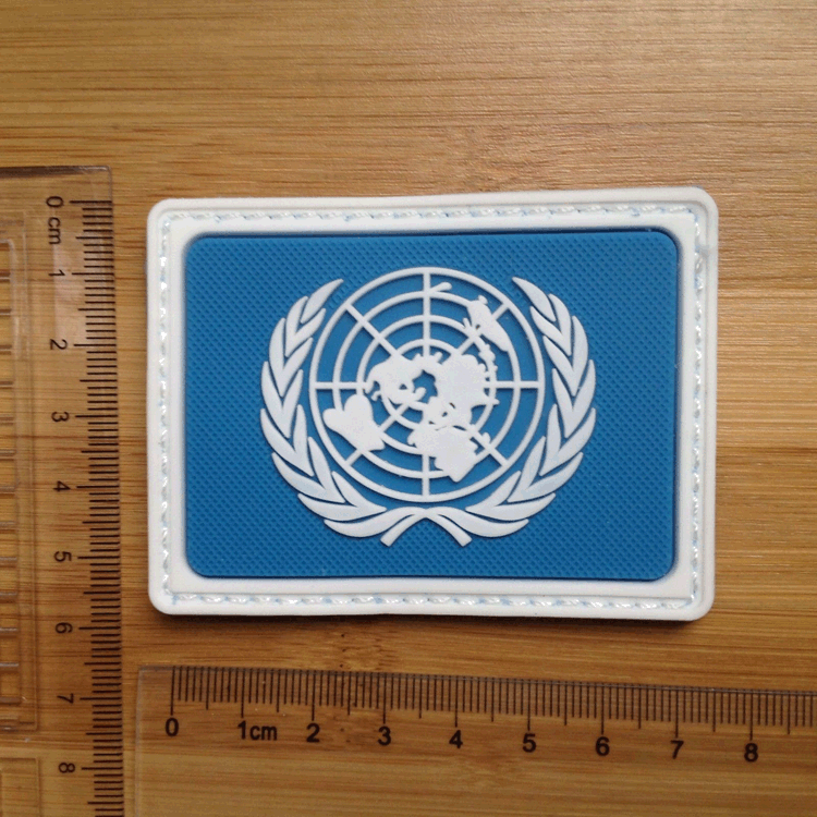 3D PVC UN FLAG PATCHES United Nations U.N. FLAG TACTICAL RUBBER HOOK ...