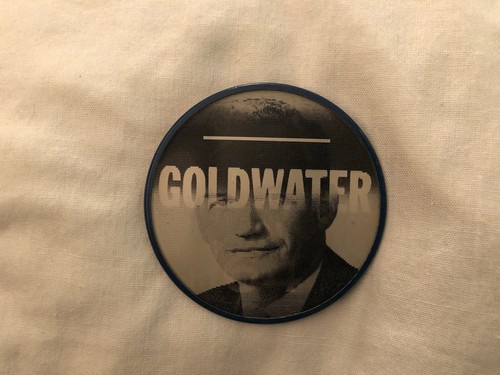 Vintage POLITICAL FLICKER Vari-Vue Pinback Button GOLDWATER IN '64 ...
