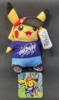 PIKACHU Shibuya Graffiti Pokemon Center Plush PARCO Ltd. ed. 2019 22cm ...