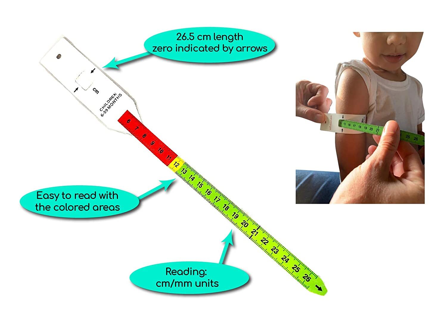 MUAC Tape Mid Upper Arm Circumference Measuring Tape Child | eBay