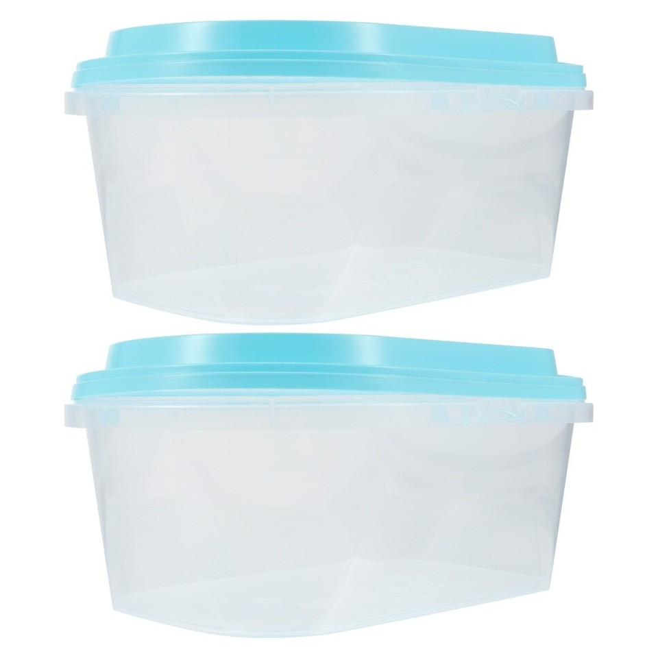1 Set 2Pcs Oval Cake Boxes Ice Cream Containers Plastic Ice Cream Tubs ...