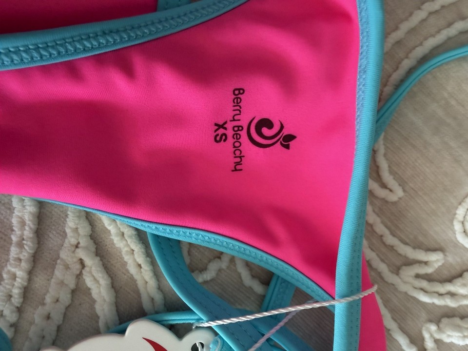 BERRY BEACHY OCEAN DRIVE BIKINI FLAMINGO PINK TRIMMED IN TURQUOIS | eBay