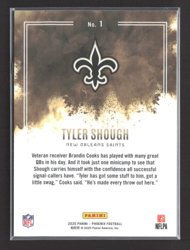 2025 Panini Phoenix Tyler Shough Color Blast Rc #1 | eBay