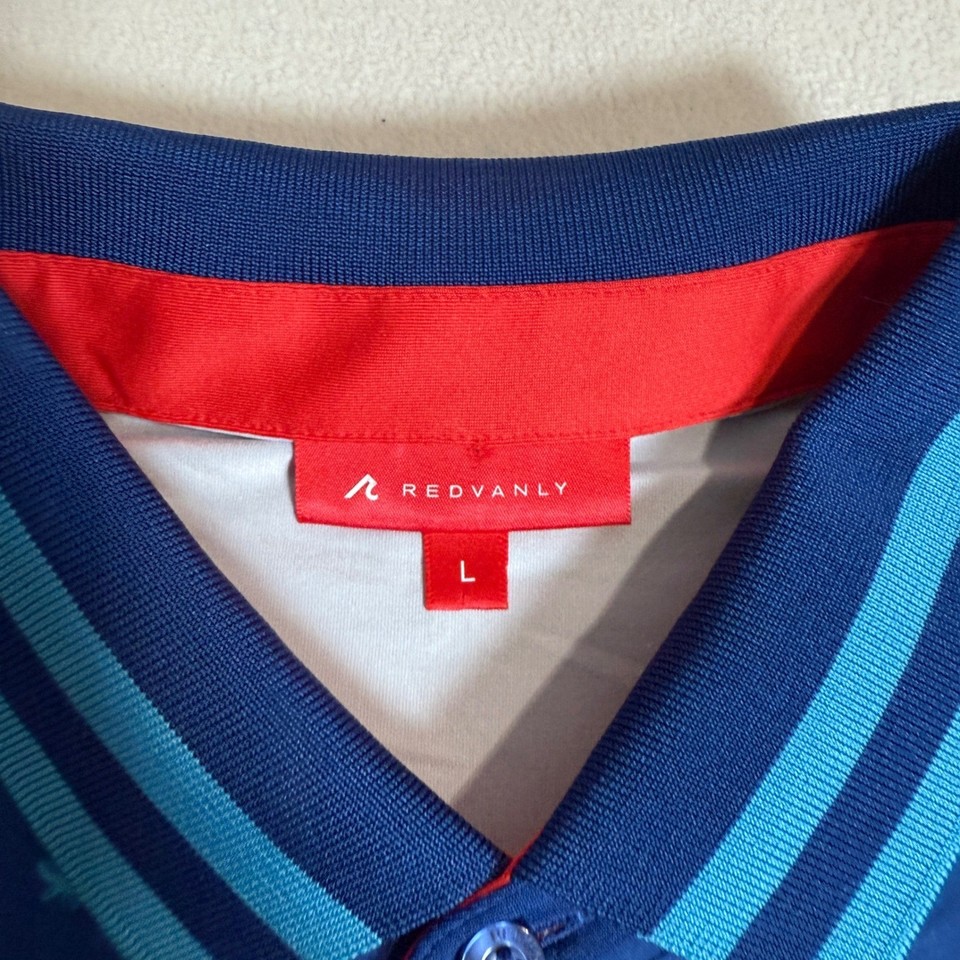 Redvanly Langham Polo Shirt Mens L Mazarine Blue Hearts Bee Golf ...