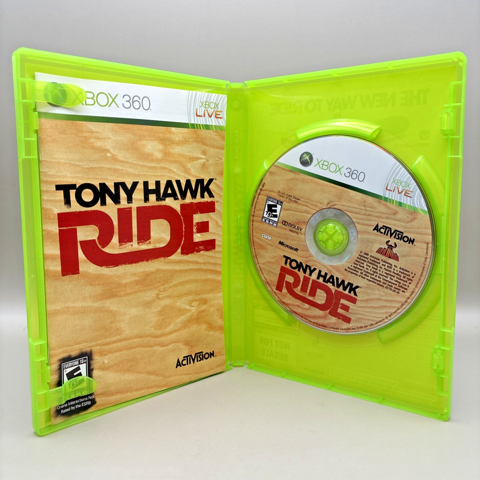Tony Hawk: RIDE Xbox 360 Video Game Skateboarding Activision Complete w ...