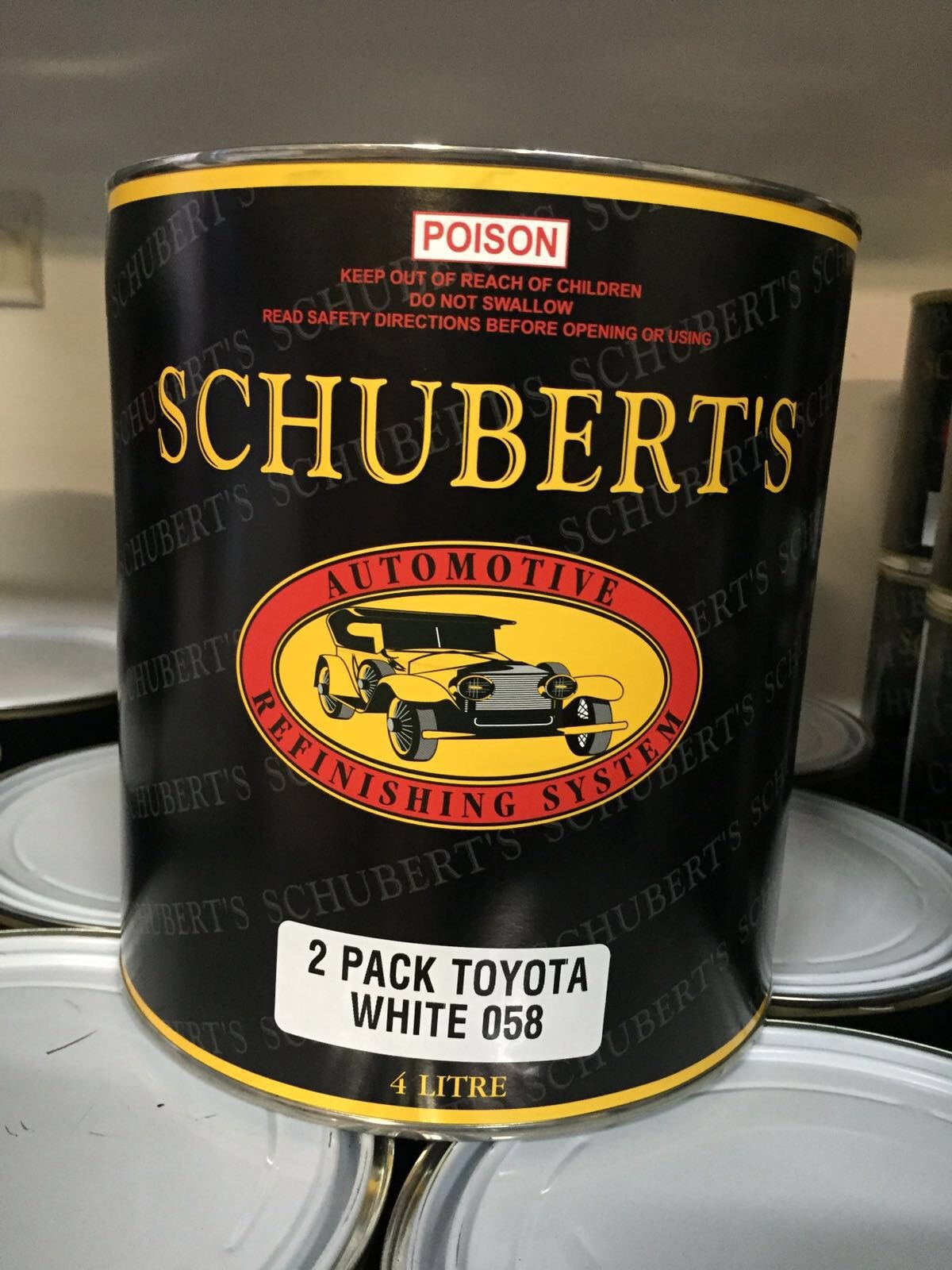 Schuberts 4LT for Toyota 058 White 2K Pre-Mixed, Automotive Paint ...