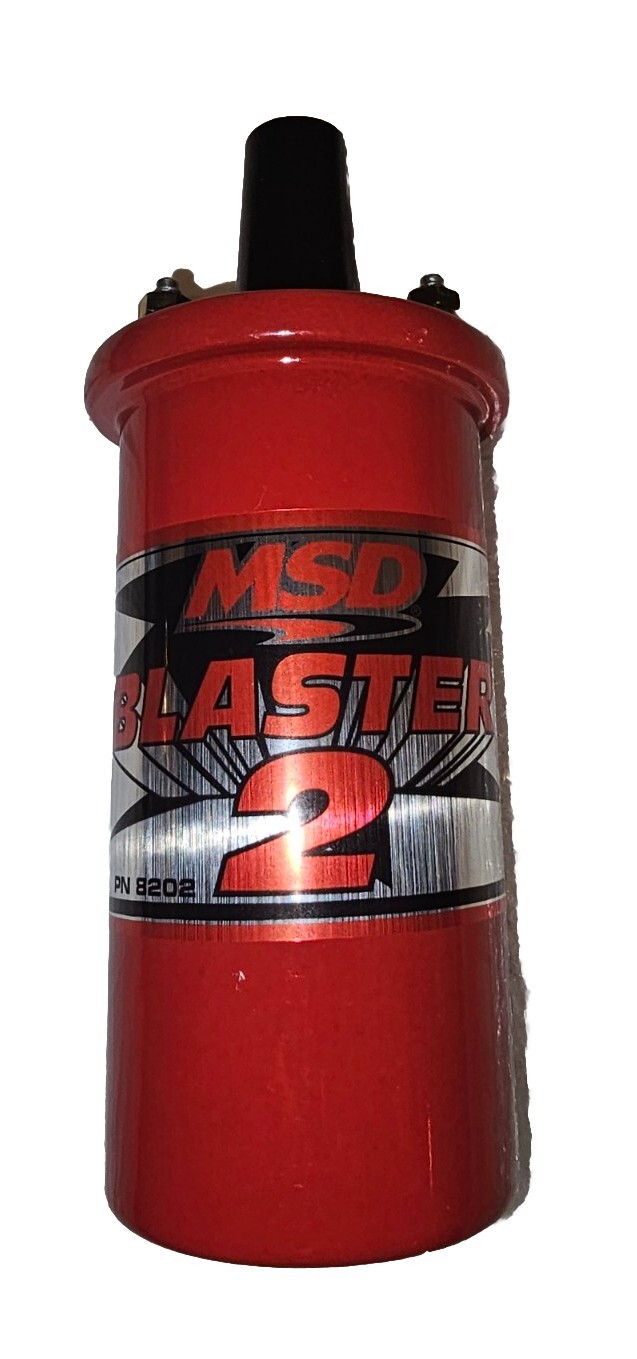 MSD Universal Ignition Coil Blaster 2 Red 8mH 45,000 Volts 100:1 Ratio ...