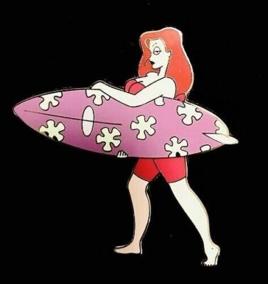 HTF LE OLDER Disney Pin Jessica Rabbit Bathing Suit & Surfboard Who ...