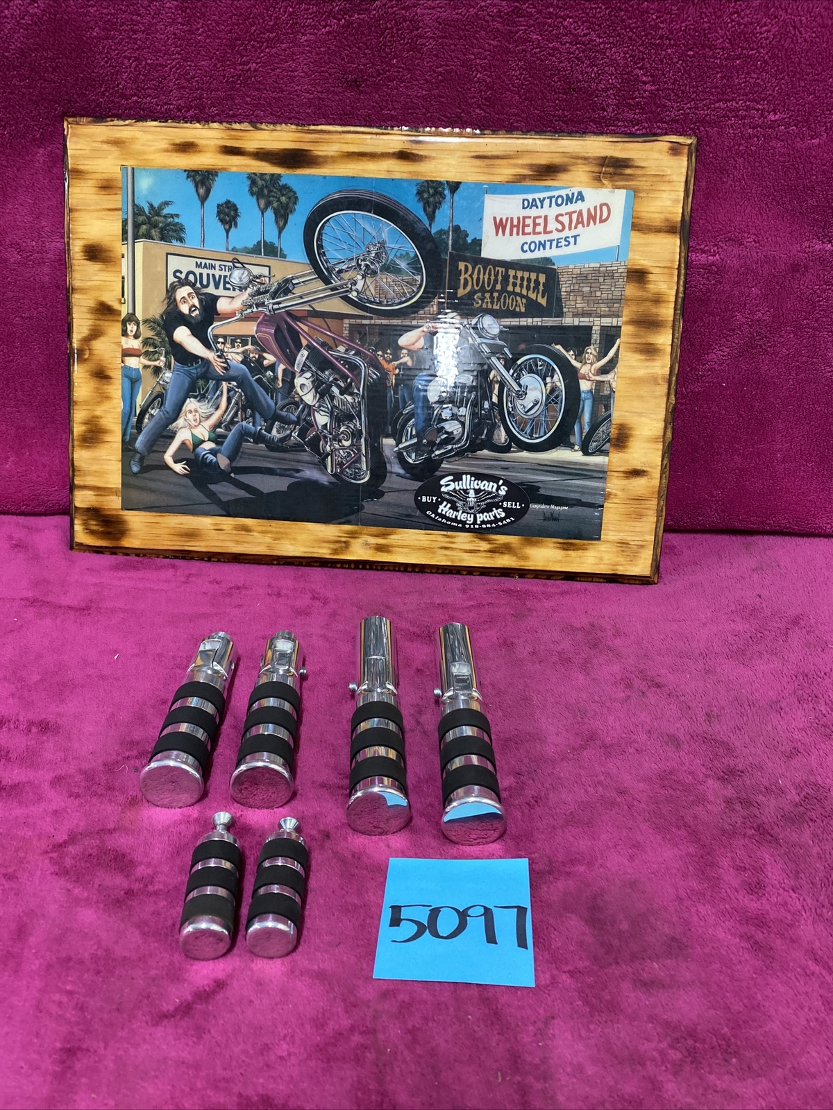 big dog chopper foot peg mount shifter rider passenger NOS Set Kit ...