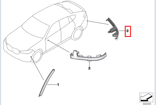 BMW X6 G06 Rear Right Bumper Reflector 63147442284 NEW GENUINE | eBay UK