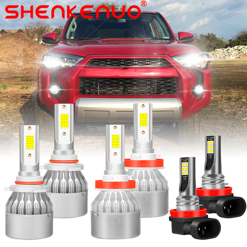For Toyota 4Runner 2010-2020 6x LED Headlight Bulbs High-Low Beam+Fog ...