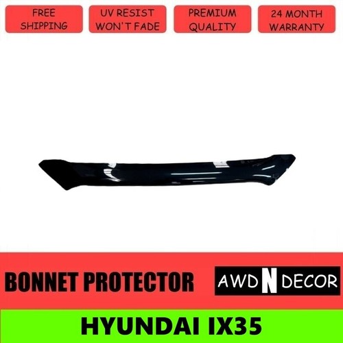 Bonnet Protector for Hyundai IX35 2010-2015 Black Guard Against Stone ...