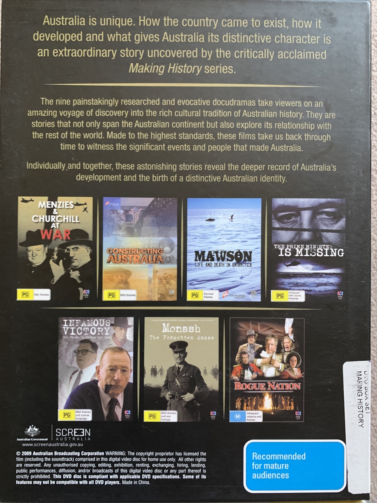 DVD Series: Making History - 9 ABC Documentaries Exploring the ...