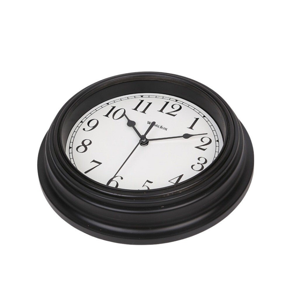 Black White Silent Wall Clock 9 Inch Round Clocks Decorative Wall Home Office | eBay Australia
