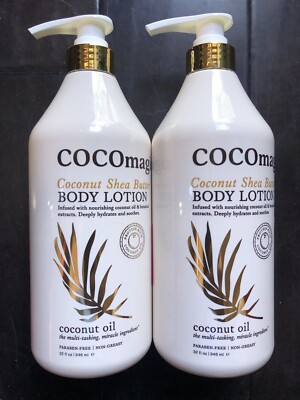 (2x 32 oz Pk) Cocomagic Body Lotion Coconut Oil Shea Butter COCO magic ...