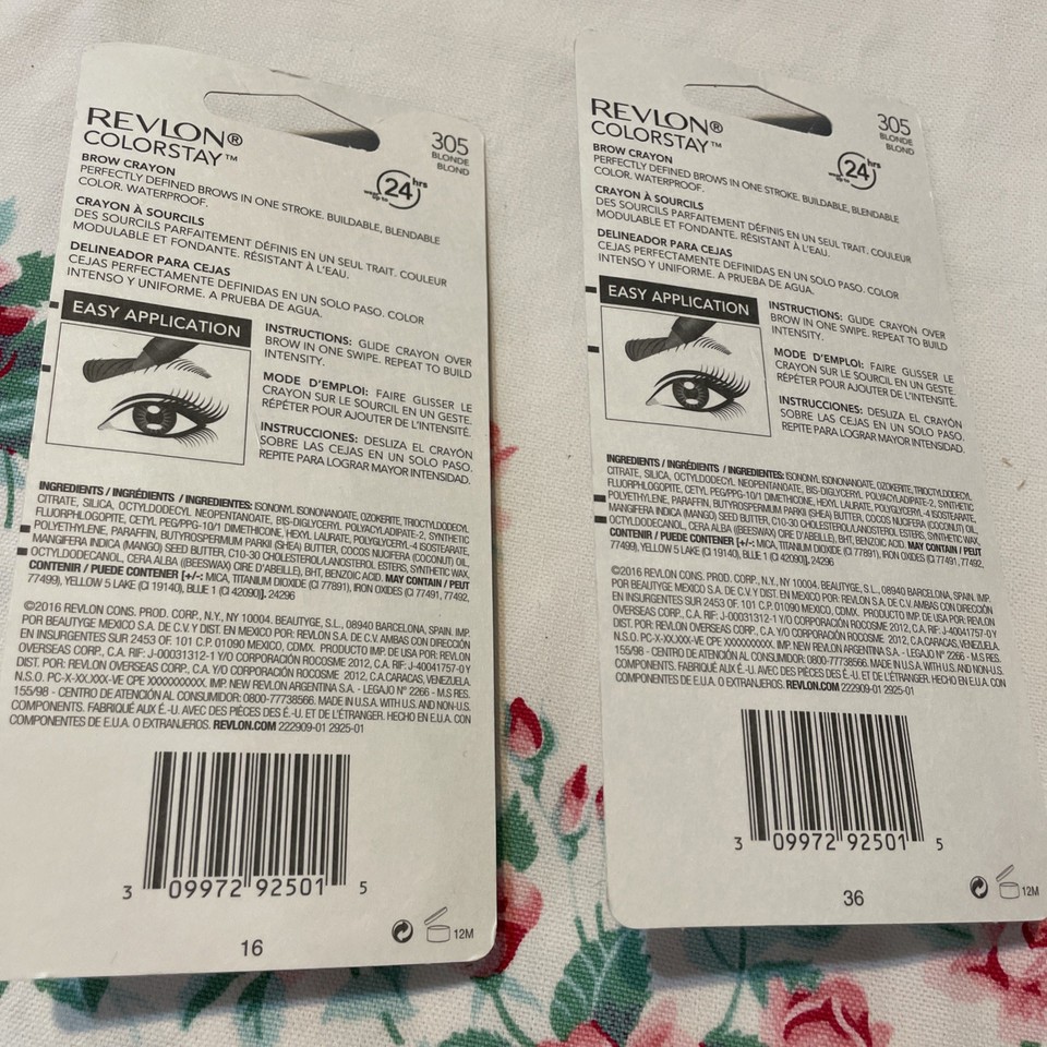 Revlon Colorstay Brow Crayon 305 Blond Blonde HTF Retired 2 Units New ...