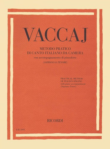 Vaccai Practical Method of Italian Singing for Soprano Tenor Vocal ...