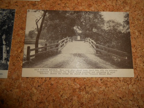 VTG OLD NORTH BRIDGE BATTLE MONUMENTS-MINUTE MAN STATUES CONCORD ...