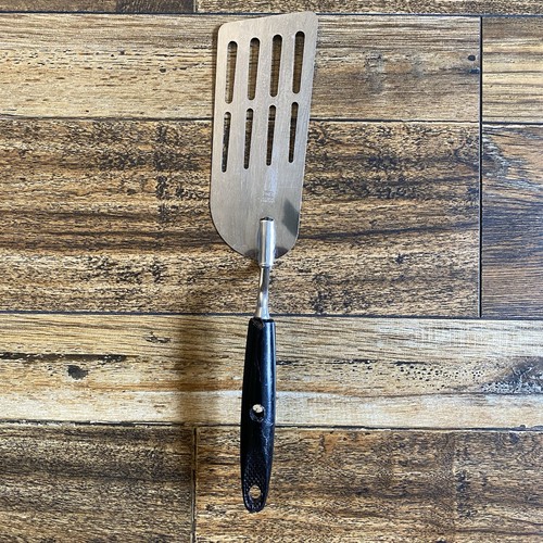 EKCO USA Chromium Plated Long Angled Double Row Slotted Spatula 12.5 ...