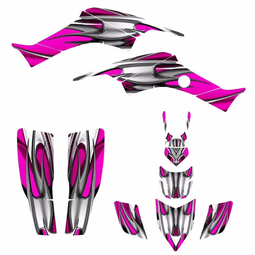 1999-2007 Honda TRX 400EX Graphics Kit Custom Deco #1200 Hot Pink ...