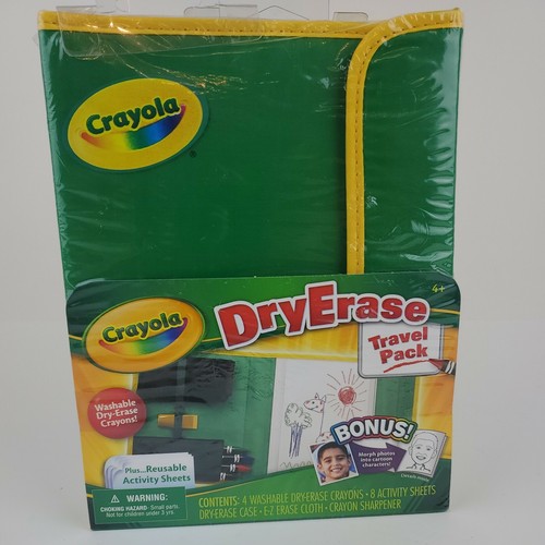 Crayola Dry-Erase Crayon Travel Pack - Green Case with Yellow Trim ...