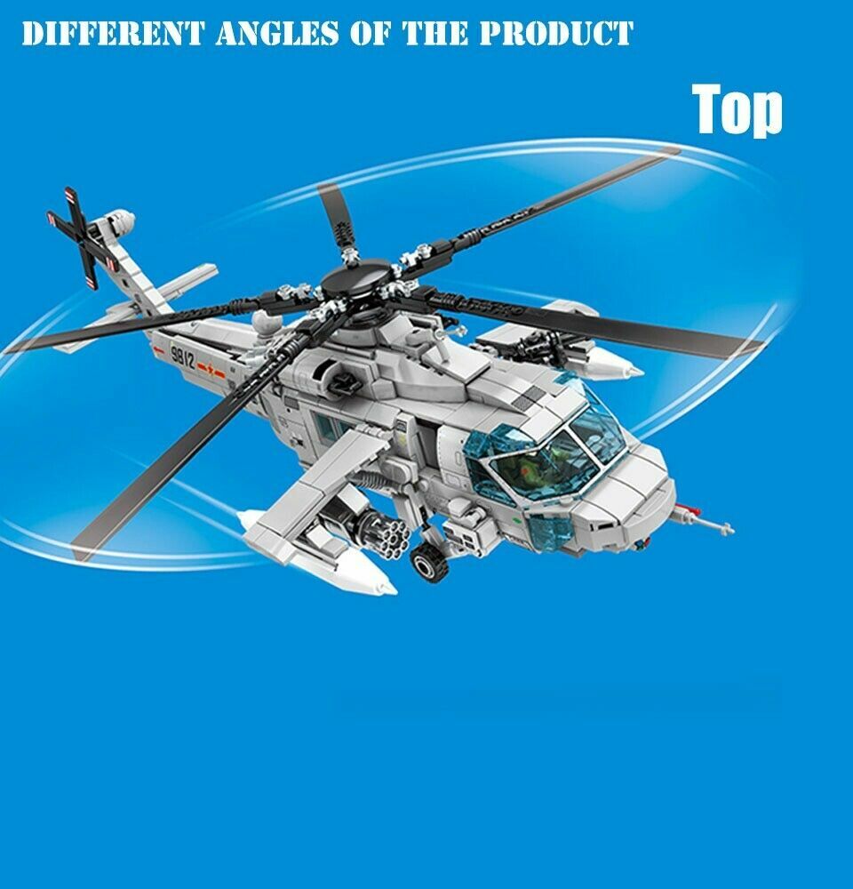 Building Blocks Set MOC Military Z20 Attack Helicopter Bricks Model ...