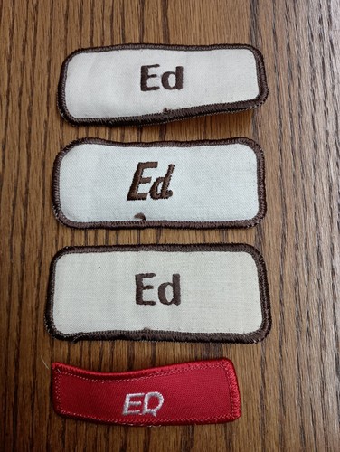 Ed Name Tag Vintage Patches (Lot of 4) | eBay