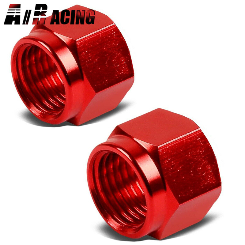 2pcs AN6 Female AN Flare Fitting Cap 6AN -6AN Block Off Nut Aluminum ...