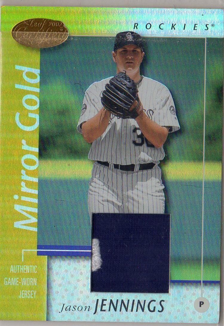 2002 Leaf Certified - Jason Jennings #36 Mirror Gold Materials /25 (MEM ...