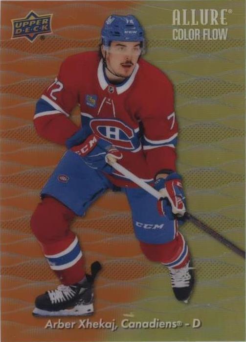 2023-24 Upper Deck Allure - Color Flow Arber Xhekaj #CF-3 Orange Yellow ...
