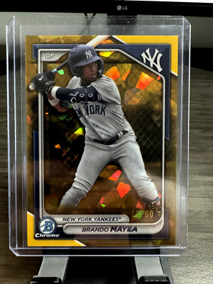 Brando Mayea - 2024 Bowman Sapphire Gold 15/50 #BCP-84 Yankees | eBay