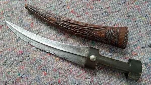 Antique Islamic Iraqi Kurdish Jambiya Khanjar Leather Scabbard | eBay