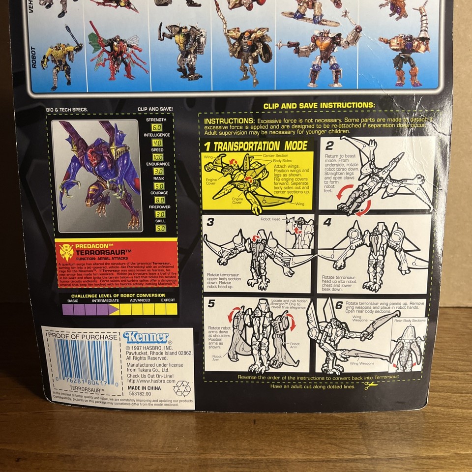 Transformers Beast Wars Deluxe Terrorsaur Transmetals Evil Predacon Sealed | eBay