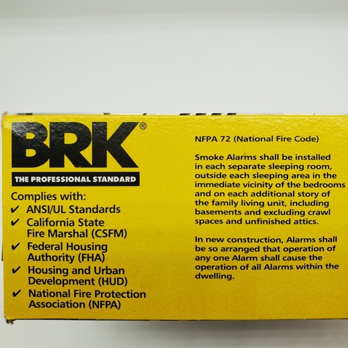 BRK Smoke Alarm Detector 9120B AC Powered with Battery Backup Easy ...